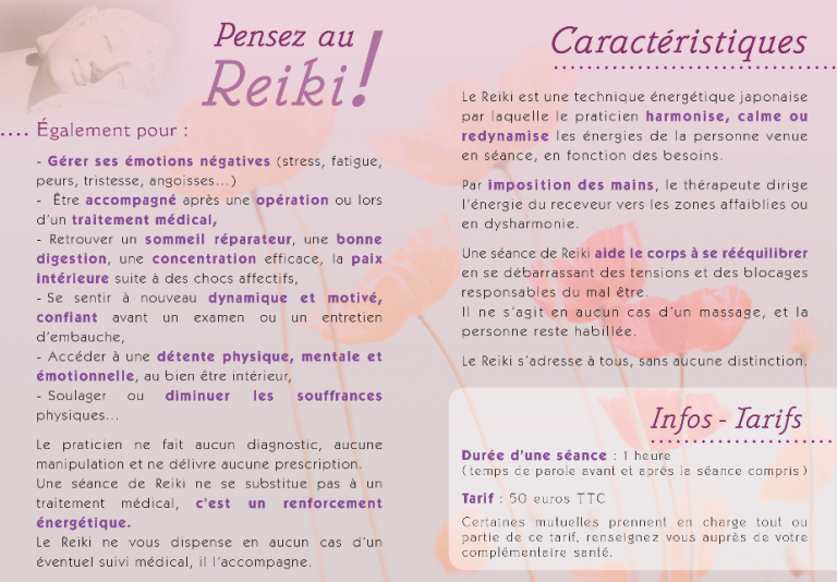 Dépliant Reiki Thérapie * - Bleu de Mars - Agence de Com - Créa Pub ...